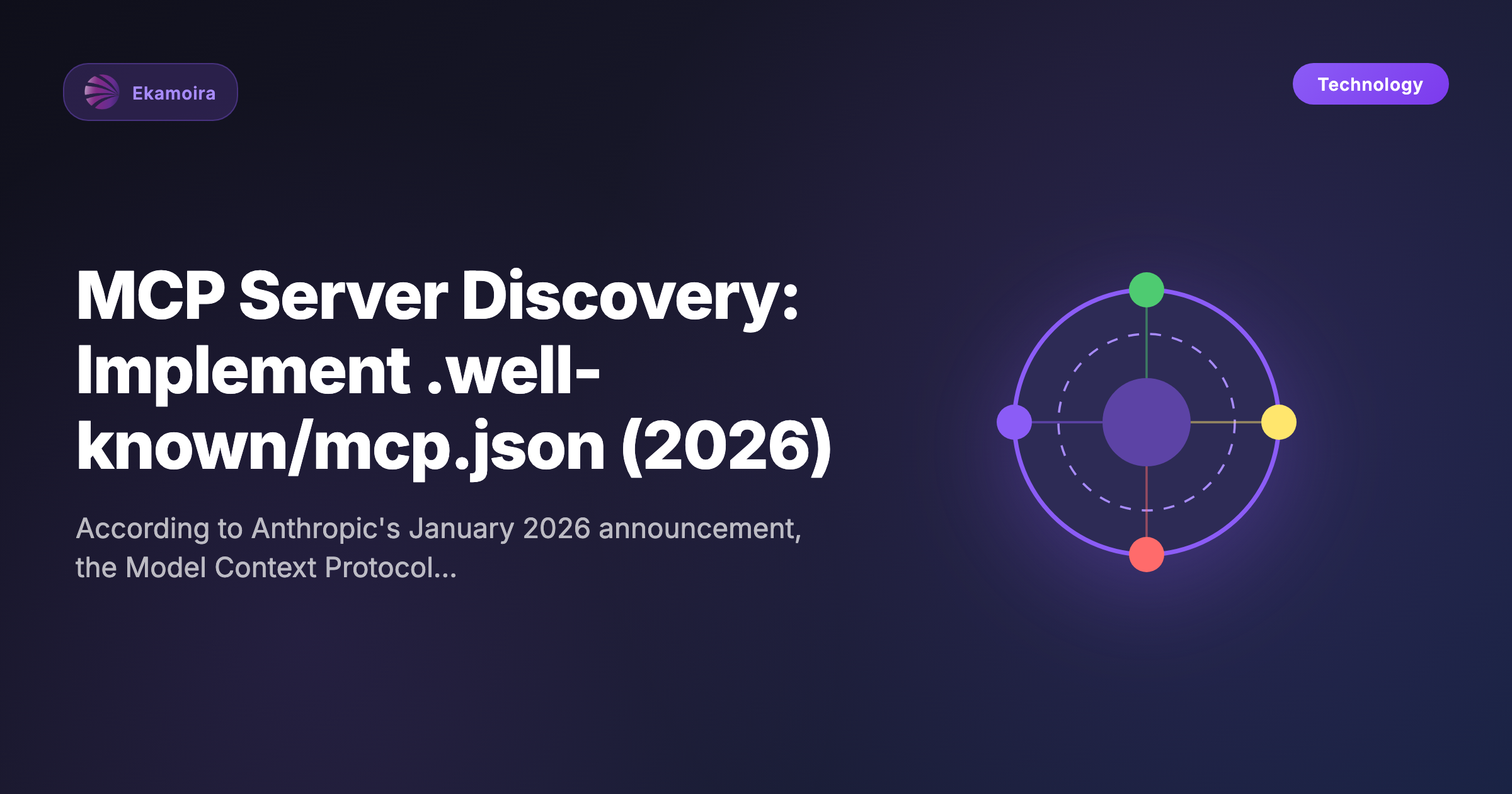 MCP Server Discovery: Implement .well-known/mcp.json (2026) | Ekamoira Blog